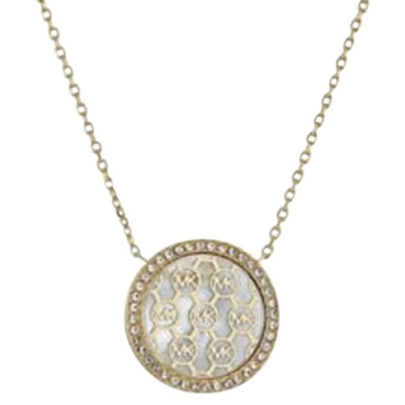 MICHAEL Michael Kors | Jewelry | Mk Mother Of Pearl Gold Tone Monogram ...